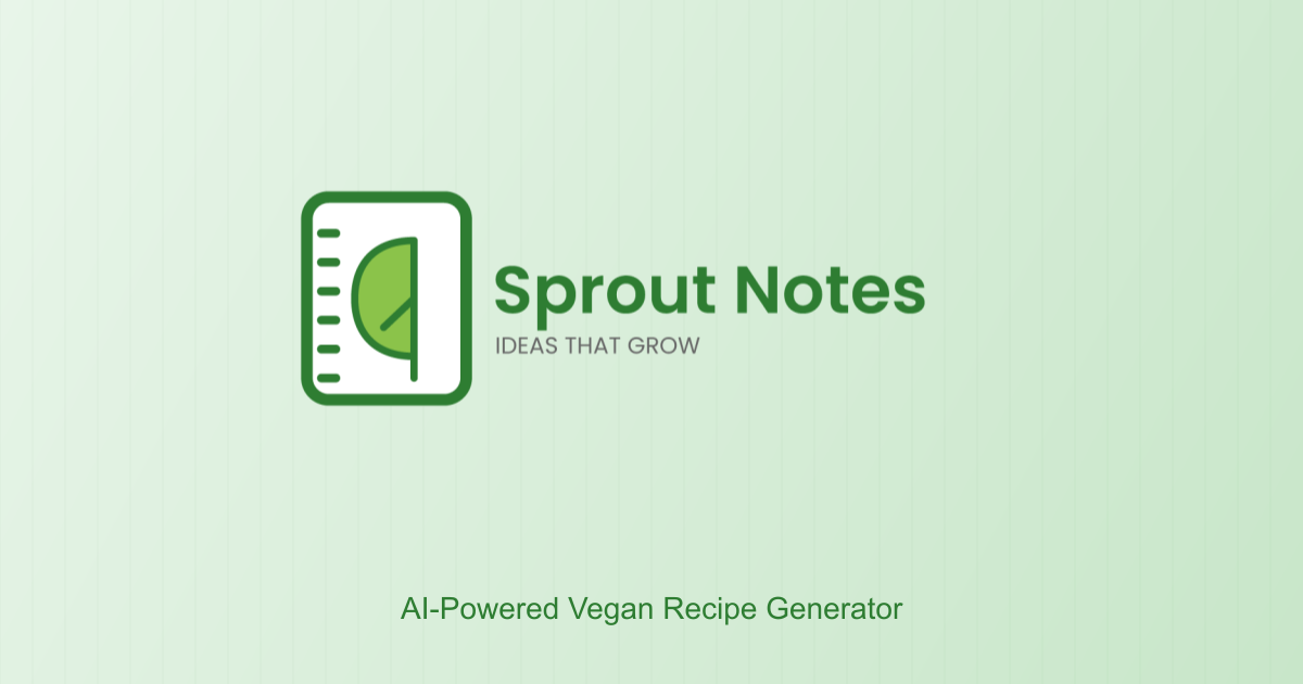 Sprouts - AI Vegan Recipe Generator & Meal Planner